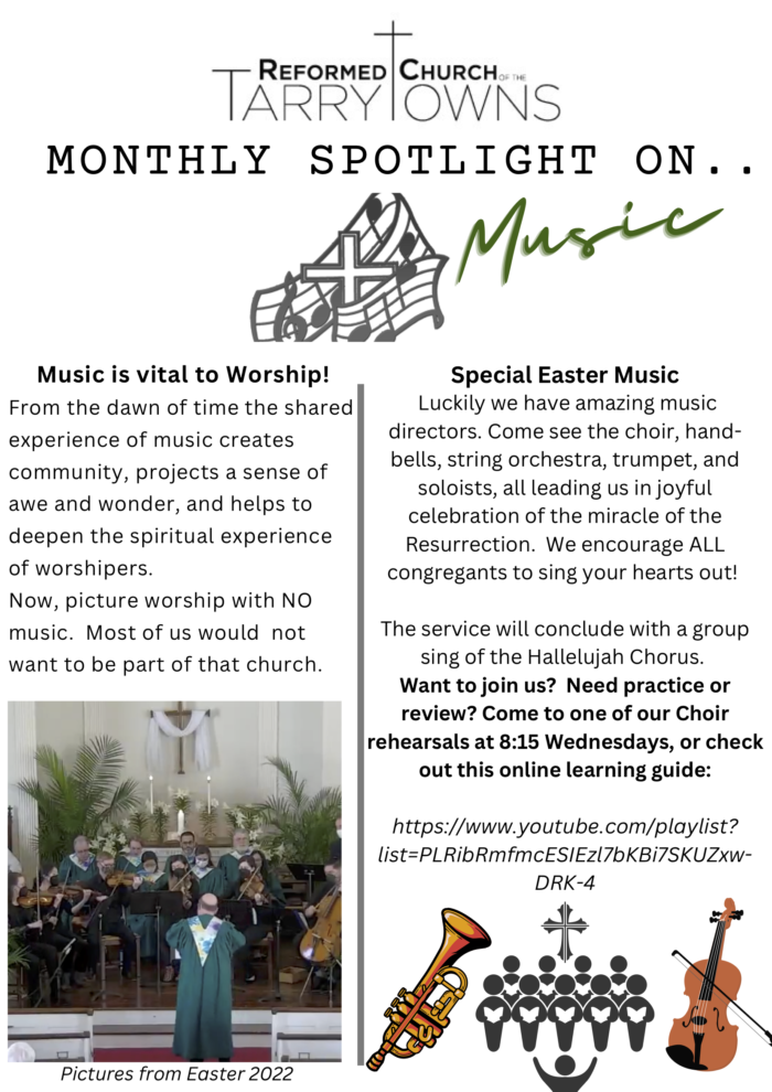 RCT Spotlight on: Music! - Reformed Church of the Tarrytowns
